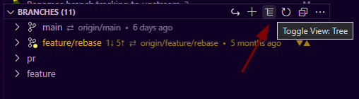Branches tree shows folder icon when branch name has forward-slash ...