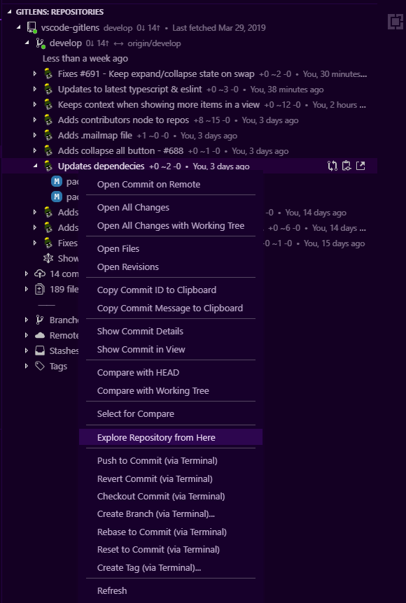 Filter Git History By Subtree And Browse Repo By Commit · Issue 682 · Gitkraken Vscode Gitlens