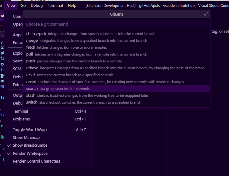 Menus should be shown on top of quick picks menus · Issue #80611 ...