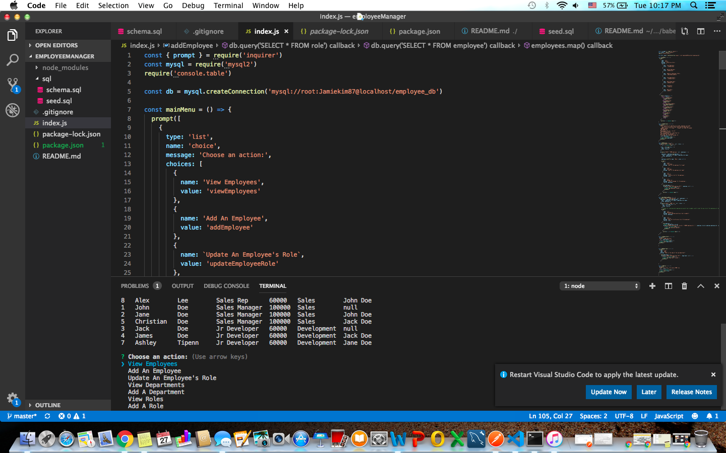GitHub - jamiekim87/employeeManager: Developers are often tasked with creating interfaces that ...