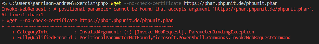 Cannot Install PHPUnit for the PHP Track · Issue #309 · exercism/php · GitHub