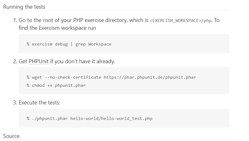 Cannot Install PHPUnit for the PHP Track · Issue #309 · exercism/php · GitHub