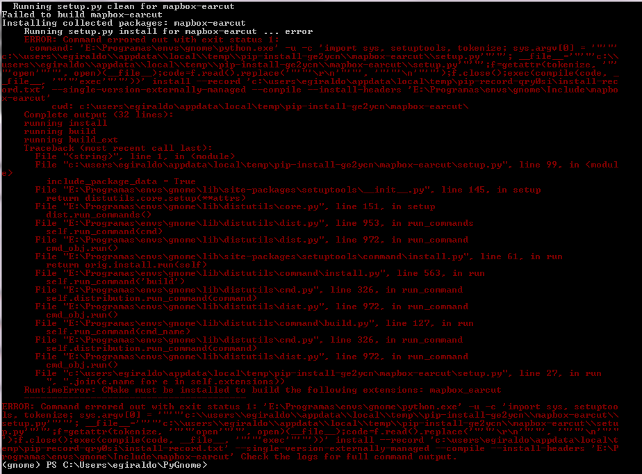 Installation problems · Issue #86 · NOAA-ORR-ERD/PyGnome · GitHub