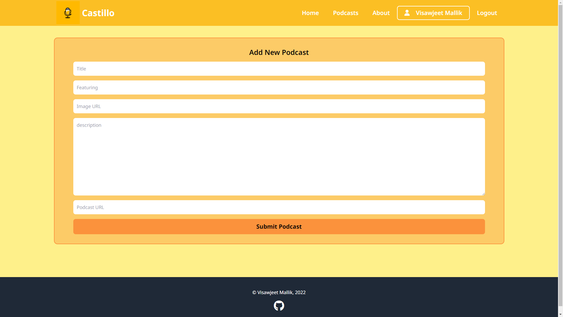 GitHub - vishmallik/Castillo-The-Podcast-App: Podcast website made ...