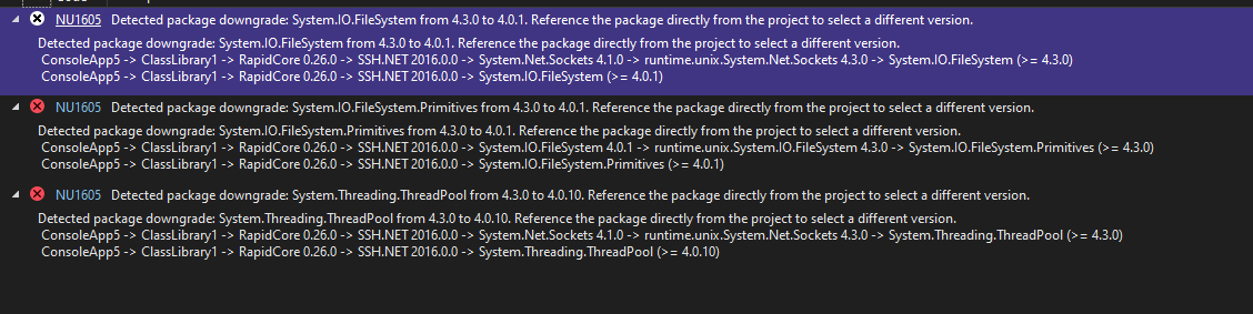 Transitive dependency issue with SSH.NET · Issue #189 · rapidcore/rapidcore · GitHub