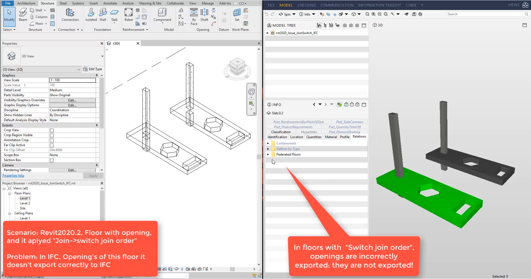 Revit2020.2 - Opening in floors are NOT exported in IFC · Issue #168 · Autodesk/revit-ifc · GitHub