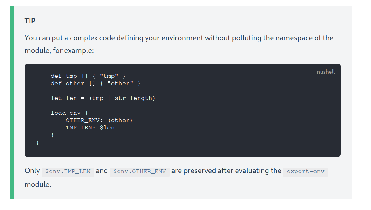 This Tip Document Of Environment Variables Seem Broken And Unclear · Issue 10080 · Nushell