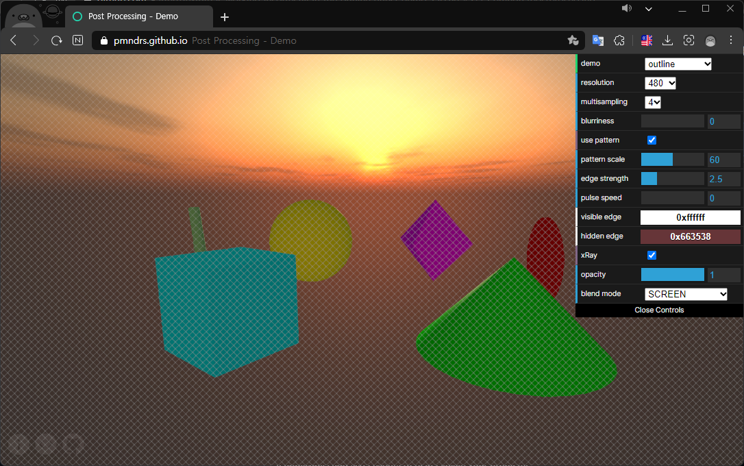 PatternTexture is working incorrectly in the outline effect demo. · Issue #511 · pmndrs ...