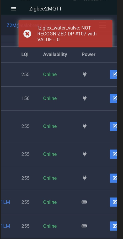 Error after pairing of water valve GiEX QT06 · Issue #17088 · Koenkk/zigbee2mqtt · GitHub