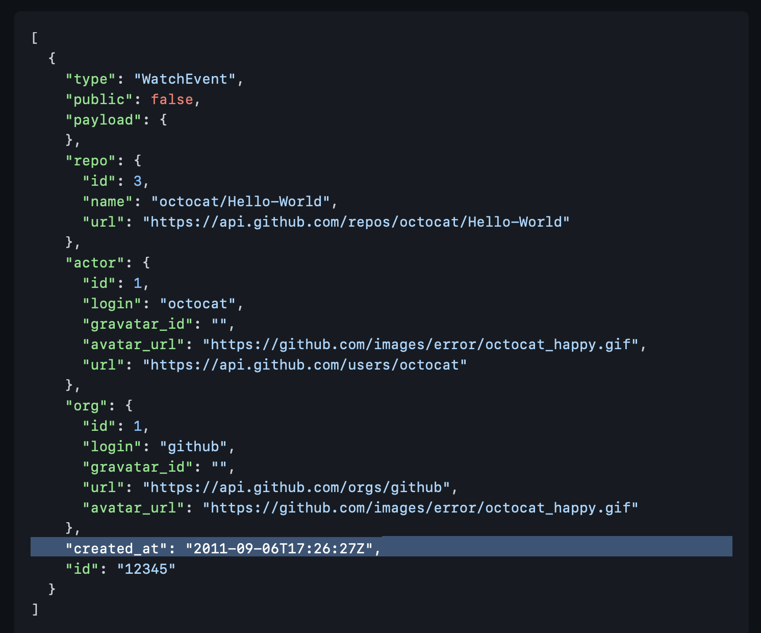 No way to get WatchEvent created_date from GraphQL. · Issue #16250 ...