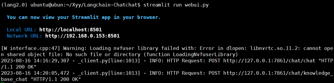[BUG] webui运行正常，chat页面无回复，报错Caught exception: 'choices' · Issue #1120 · chatchat-space/Langchain ...