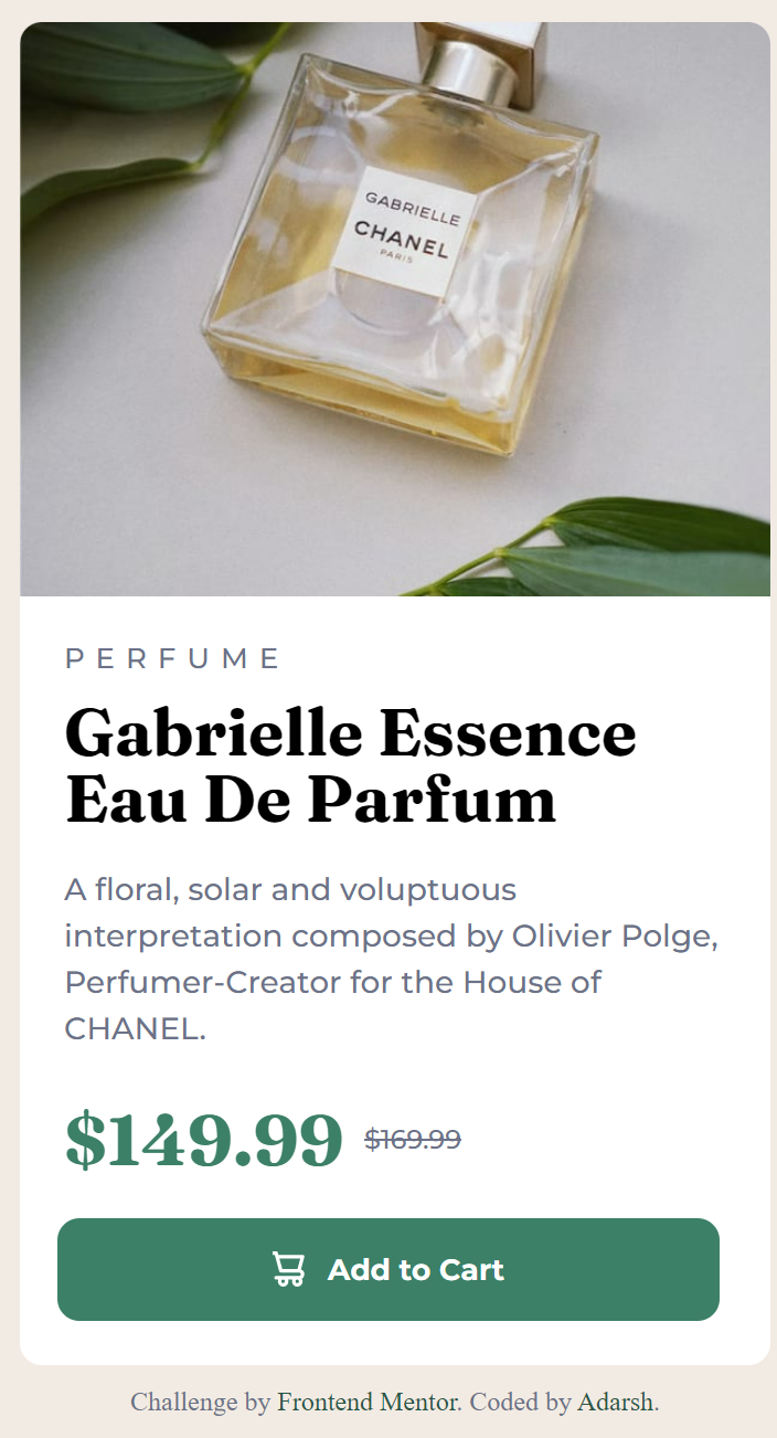 GitHub - adarsh78/Product_Card: This is a solution to the Product preview card component ...