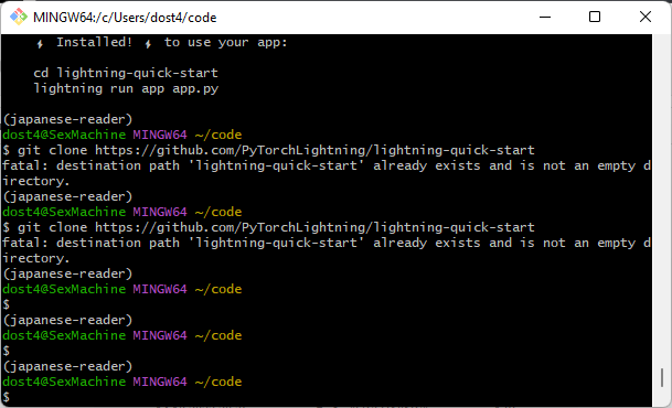 Error When Running Lightning Install App Lightningquick Start · Issue 15147 · Lightning Ai 