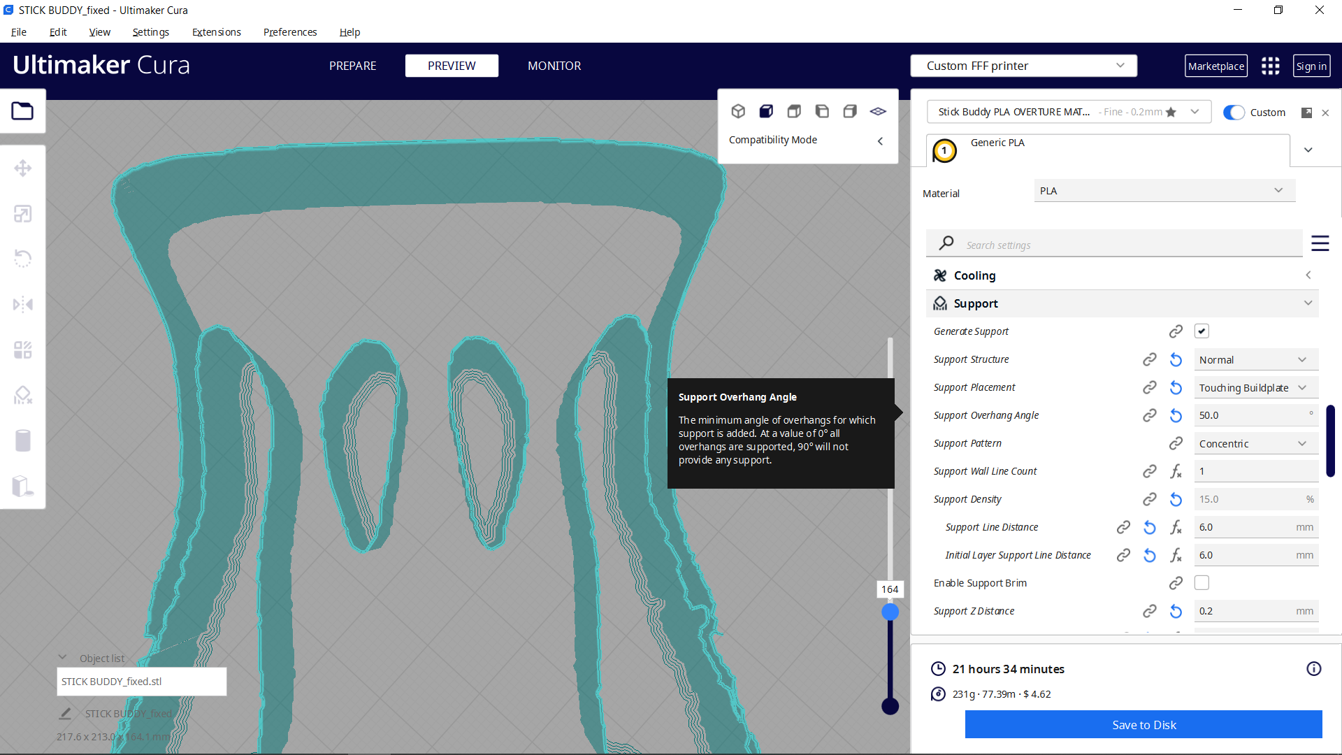 Concentric Support Infill Glitch · Issue #12956 · Ultimaker/Cura · GitHub