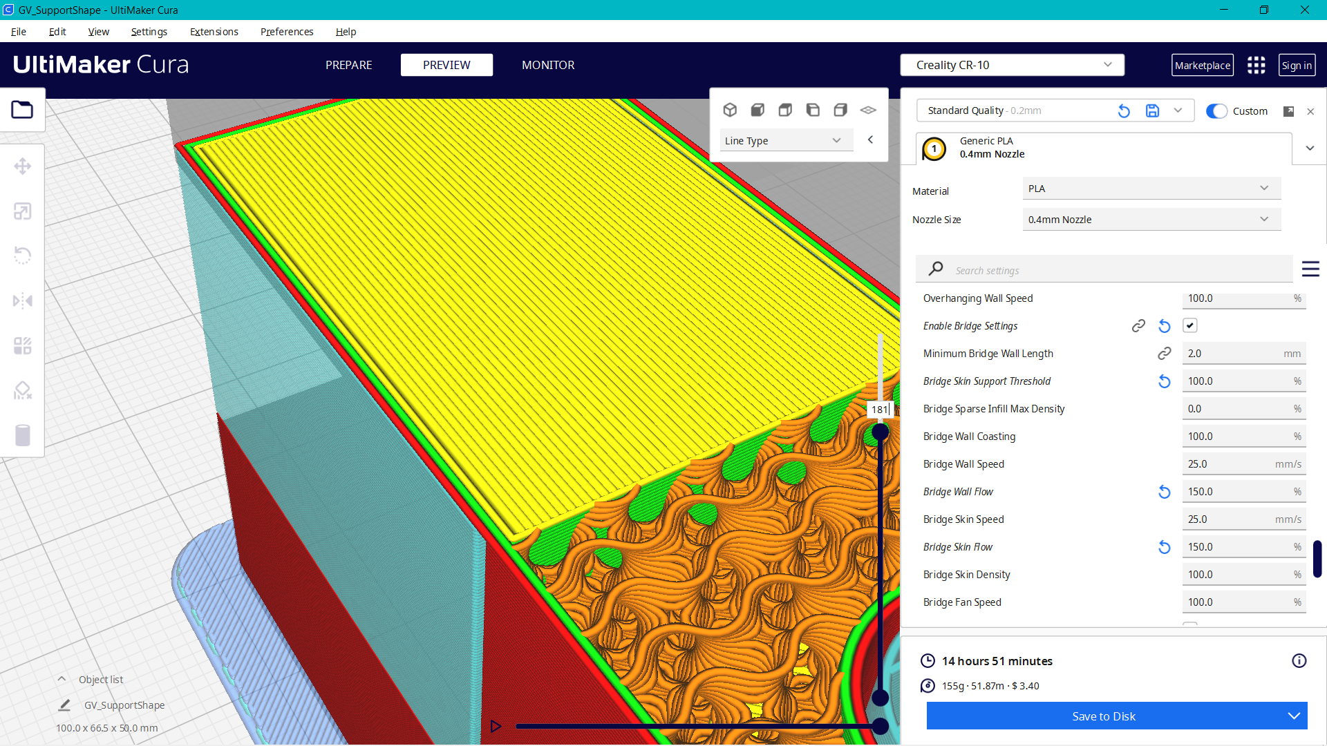 Custom flow for skin layers directly above supports · Issue #15615 ...