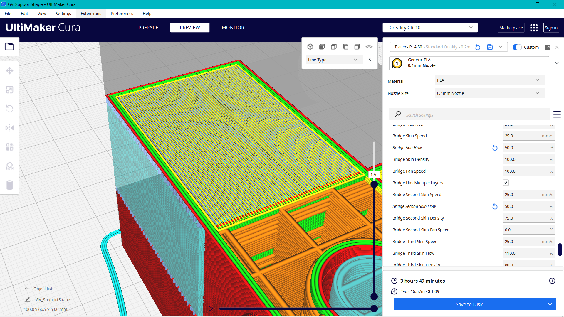 Custom flow for skin layers directly above supports · Issue #15615 ...