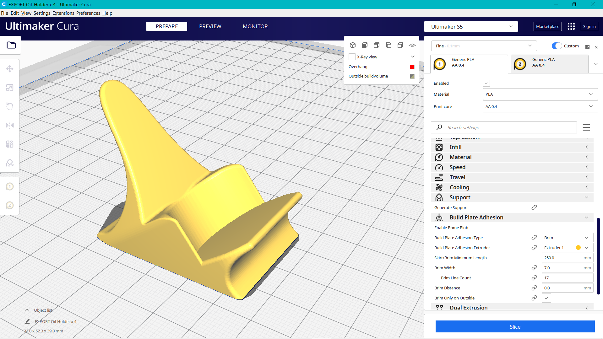 After Slicing Models The Highlighted Red Area For Supports Is Mislocated · Issue 15621