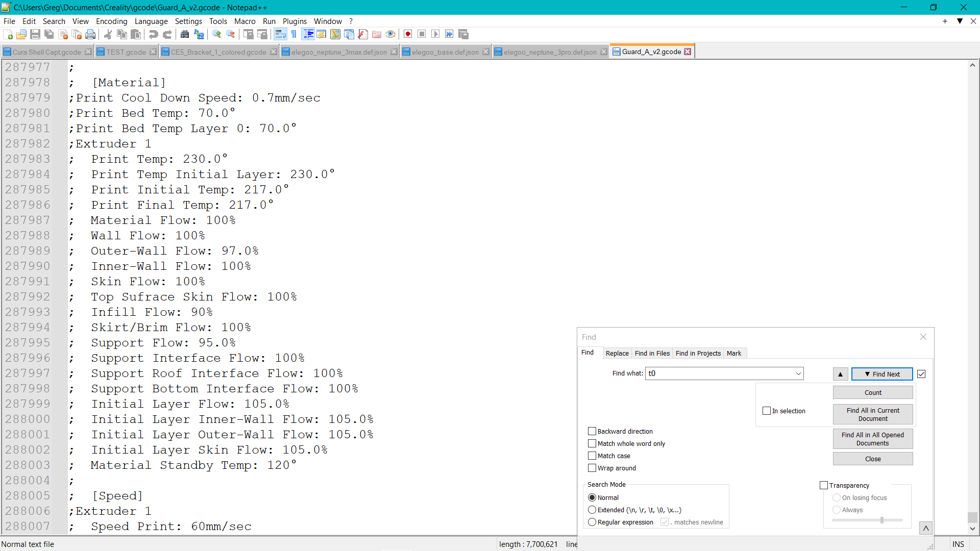 Summary of configuration parameters in Gcode · Issue #15846 · Ultimaker/Cura · GitHub