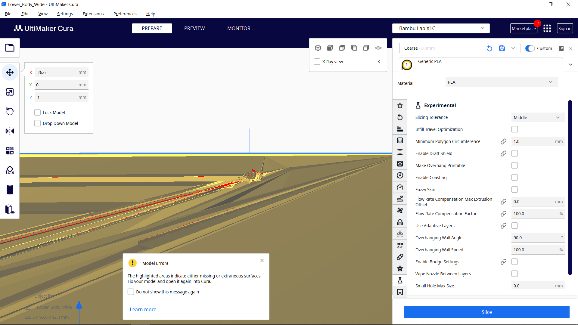 Slicing Failed · Issue 16988 · Ultimakercura · Github 