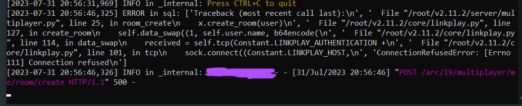 Link room error 500 · Issue #119 · Lost-MSth/Arcaea-server · GitHub