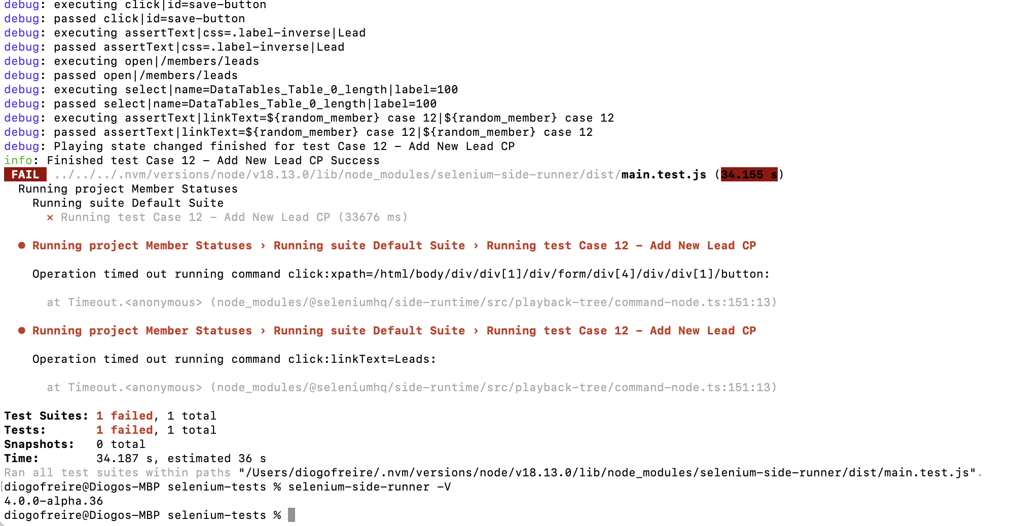Siderunner Timeout Reported Even If Test Passes · Issue 1584 · Seleniumhq Selenium Ide · Github