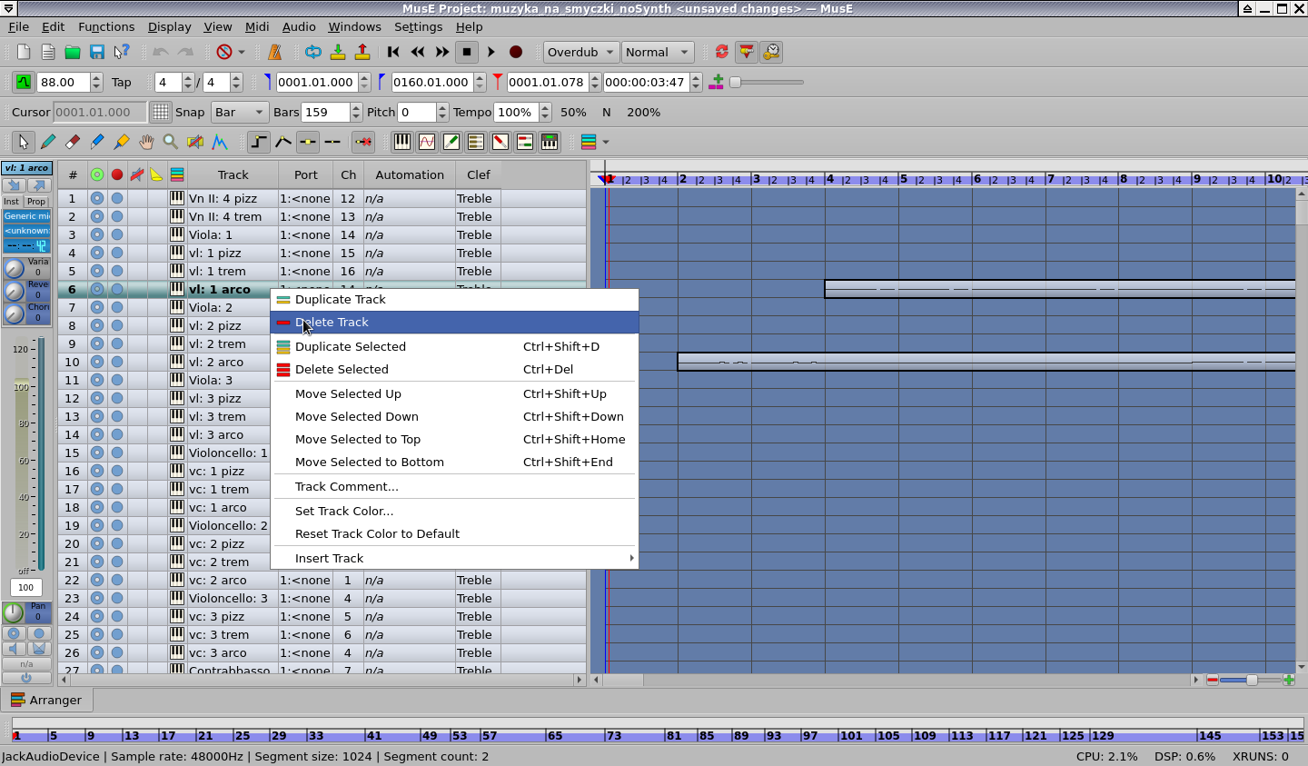 Crash when trying delete complicated track · Issue #1084 · muse ...