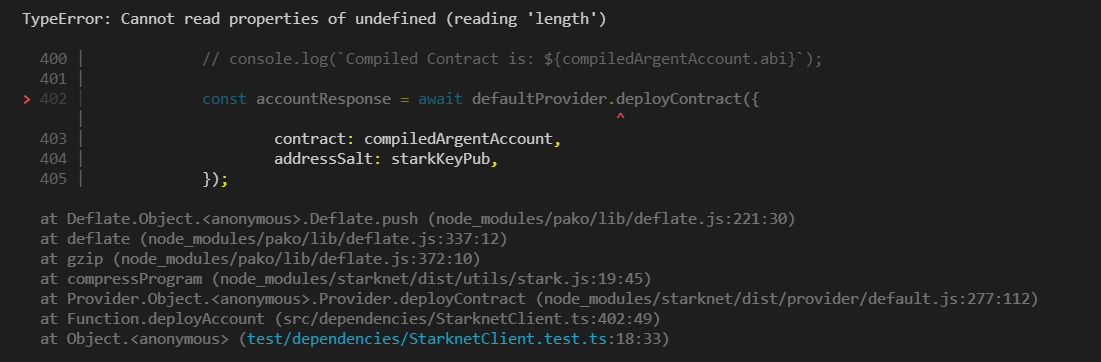 Issue in Deploying Abstract Account Contract using defaultProvider.deployContract · Issue #153 ...
