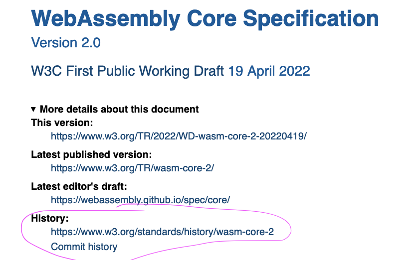 Push a git tag for each W3C spec URL · Issue #1425 · WebAssembly/spec · GitHub