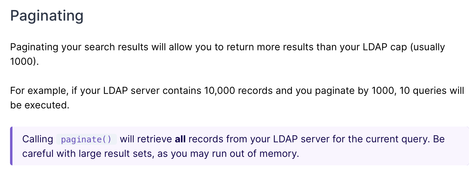 Pagination with openldap does not seem to have any effect · Issue #240 · DirectoryTree ...