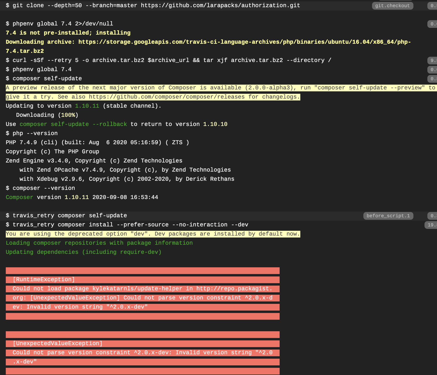 Could Not Parse Version Constraint 20x Dev Invalid Version String 20x Dev · Issue 9