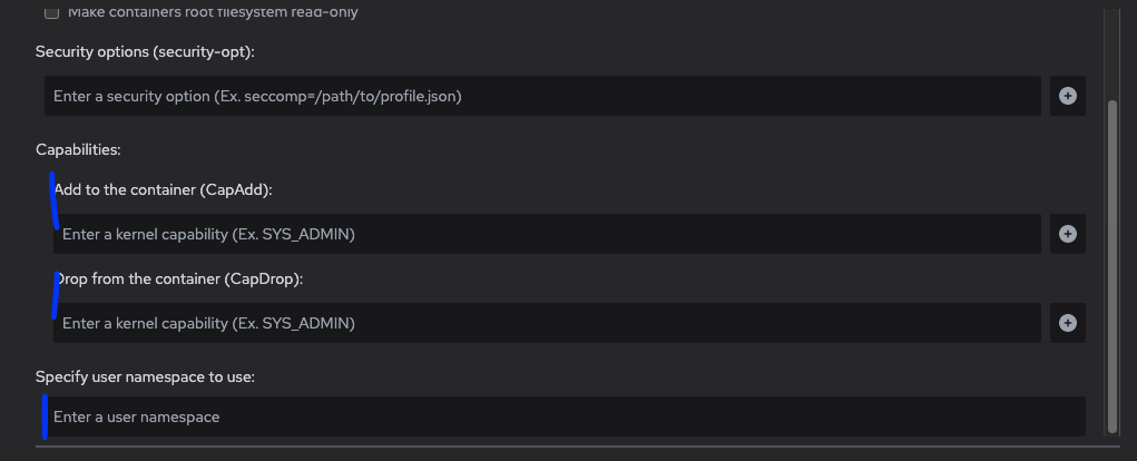 Forms aren't aligned in create container · Issue #991 · containers/podman-desktop · GitHub
