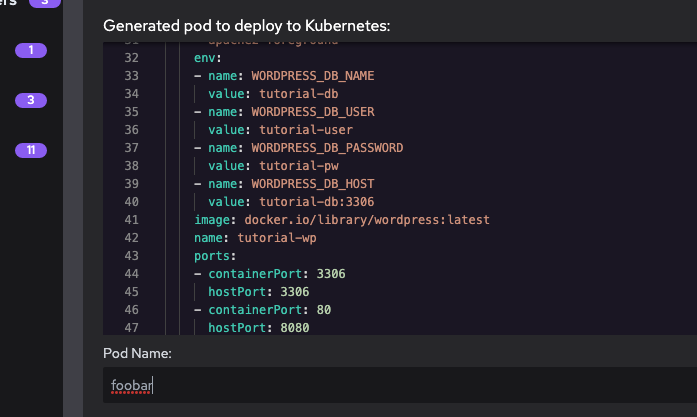 Kubify: Changing the pod name does not reflect in YAML · Issue #1319 · podman-desktop/podman ...