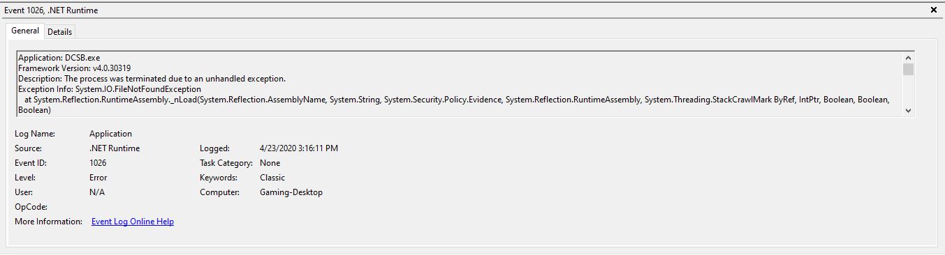 Won't open again after closing · Issue #51 · Kalejin/DCSB · GitHub