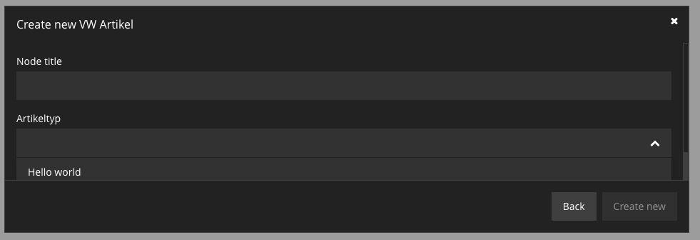 Options of the select box editor in the node creation dialog should visible · Issue #1214 · neos ...