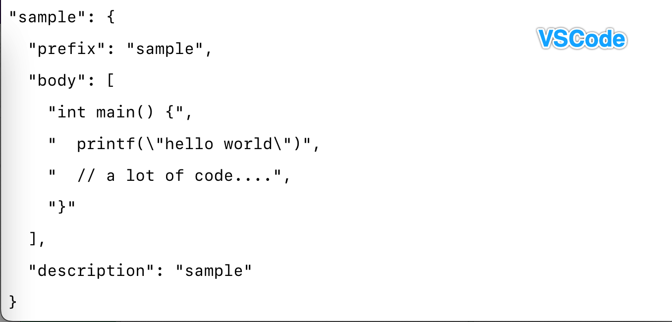 It is little tedious using snippets with json standard · Issue #157467 · microsoft/vscode · GitHub