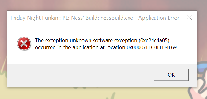 error 0xe24c4a05 · Issue #8008 · ShadowMario/FNF-PsychEngine · GitHub
