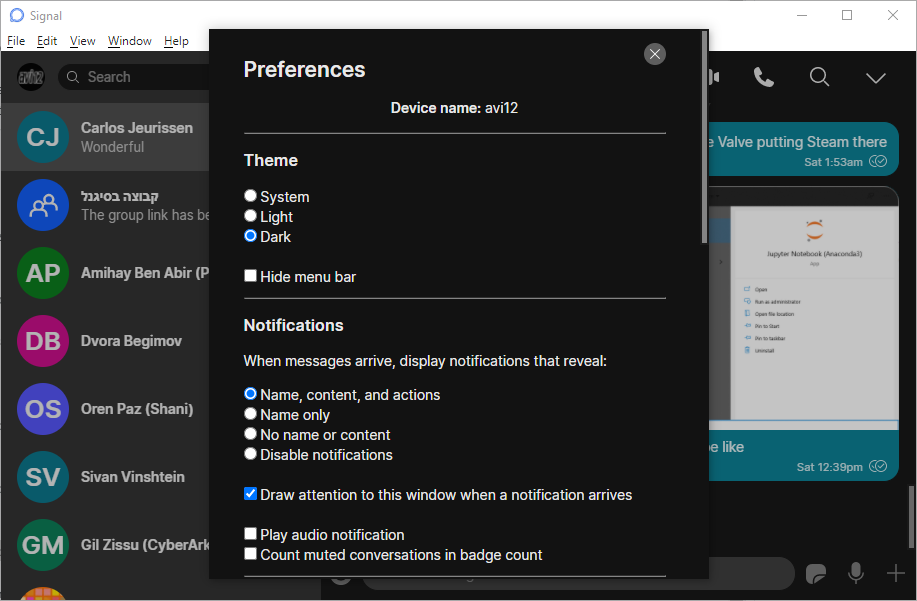 Wrongly-behaving dark mode · Issue #5372 · signalapp/Signal-Desktop · GitHub