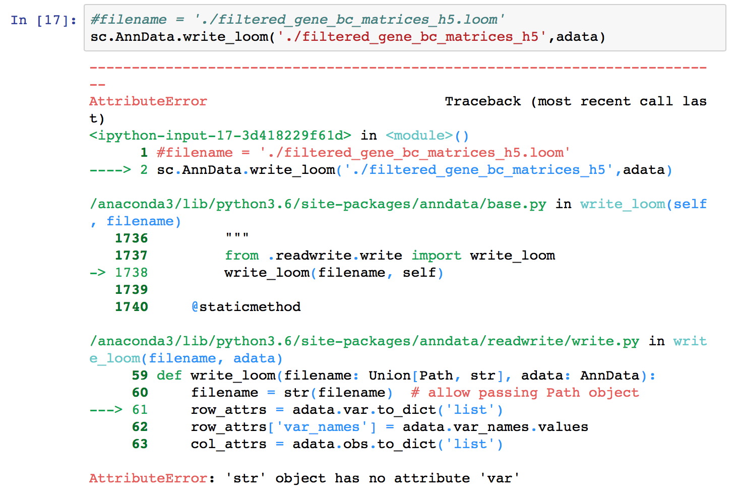 writeread module does not write to loom format · Issue #154 · scverse/scanpy · GitHub