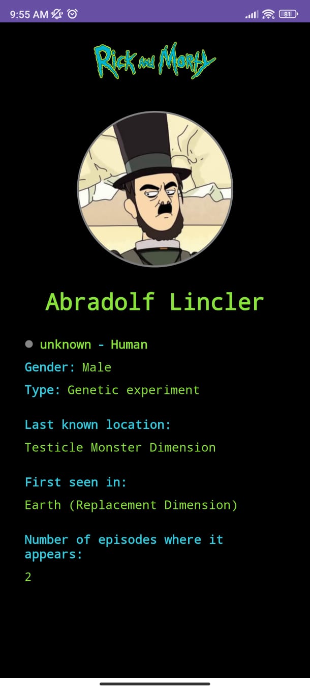 Github Cesarramirezf Rickandmorty Android An App For Android With Kotlin Use The Rick And