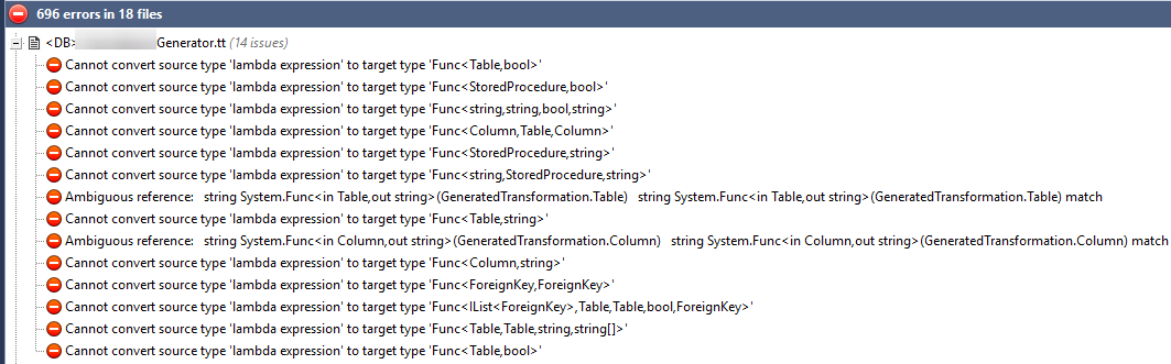 Resharper detects hundreds of errors in .TT files · Issue #394 · sjh37/EntityFramework-Reverse ...