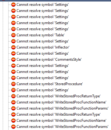 Resharper detects hundreds of errors in .TT files · Issue #394 · sjh37/EntityFramework-Reverse ...