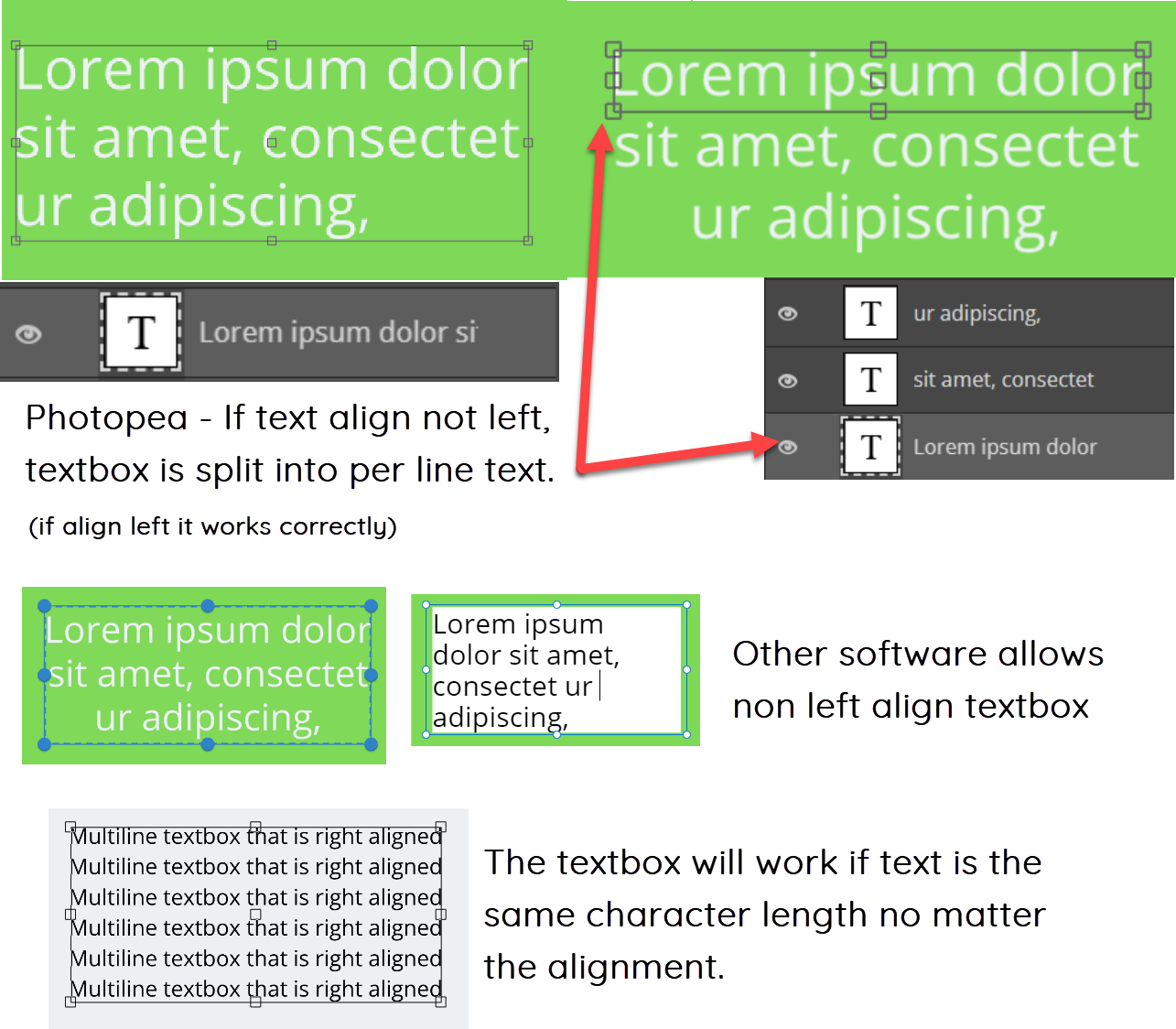 Imported PDF > Linebreaks for multiline text boxes that are not aligned left. · Issue #5031 ...