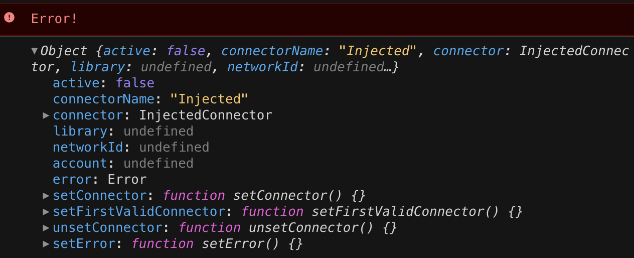 Localhost InjectedConnector activation problem · Issue #86 · Uniswap/web3-react · GitHub