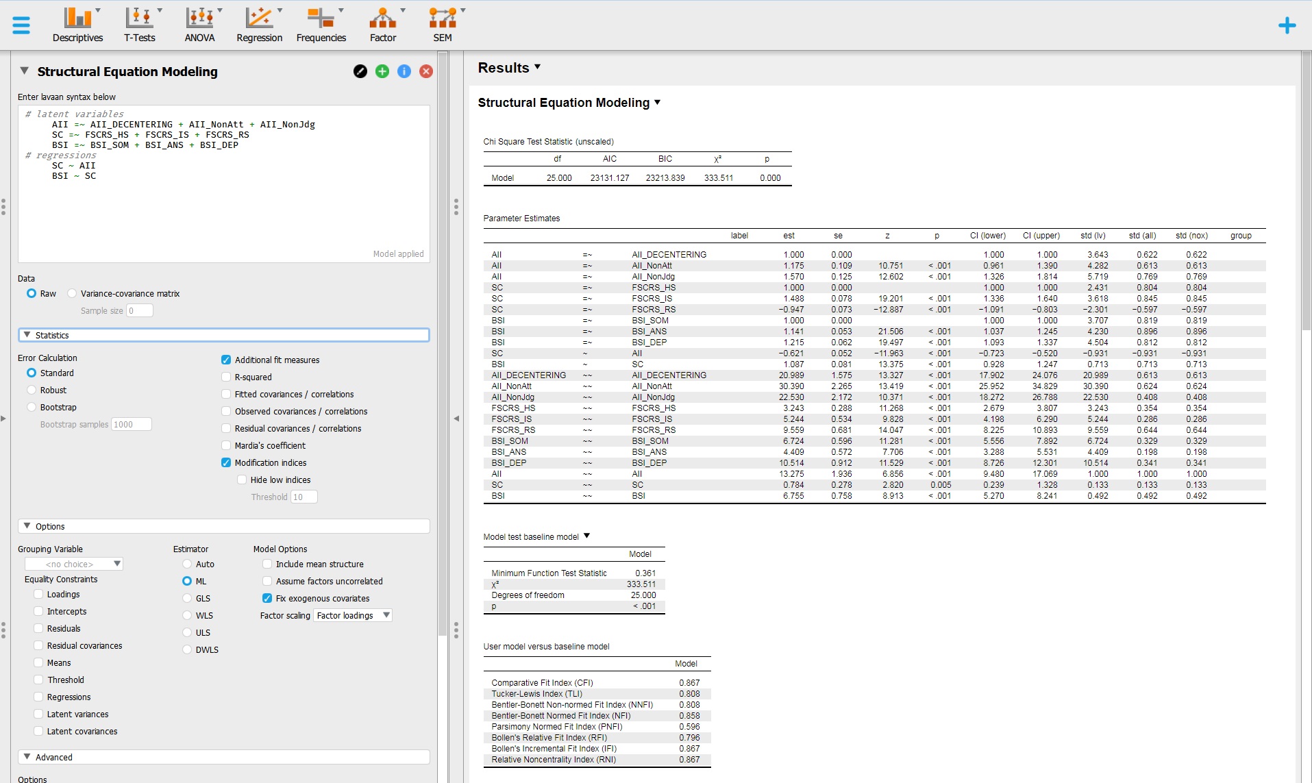 Sem Problem With Parameter Estimates · Issue 704 · Jasp Statsjasp Issues · Github