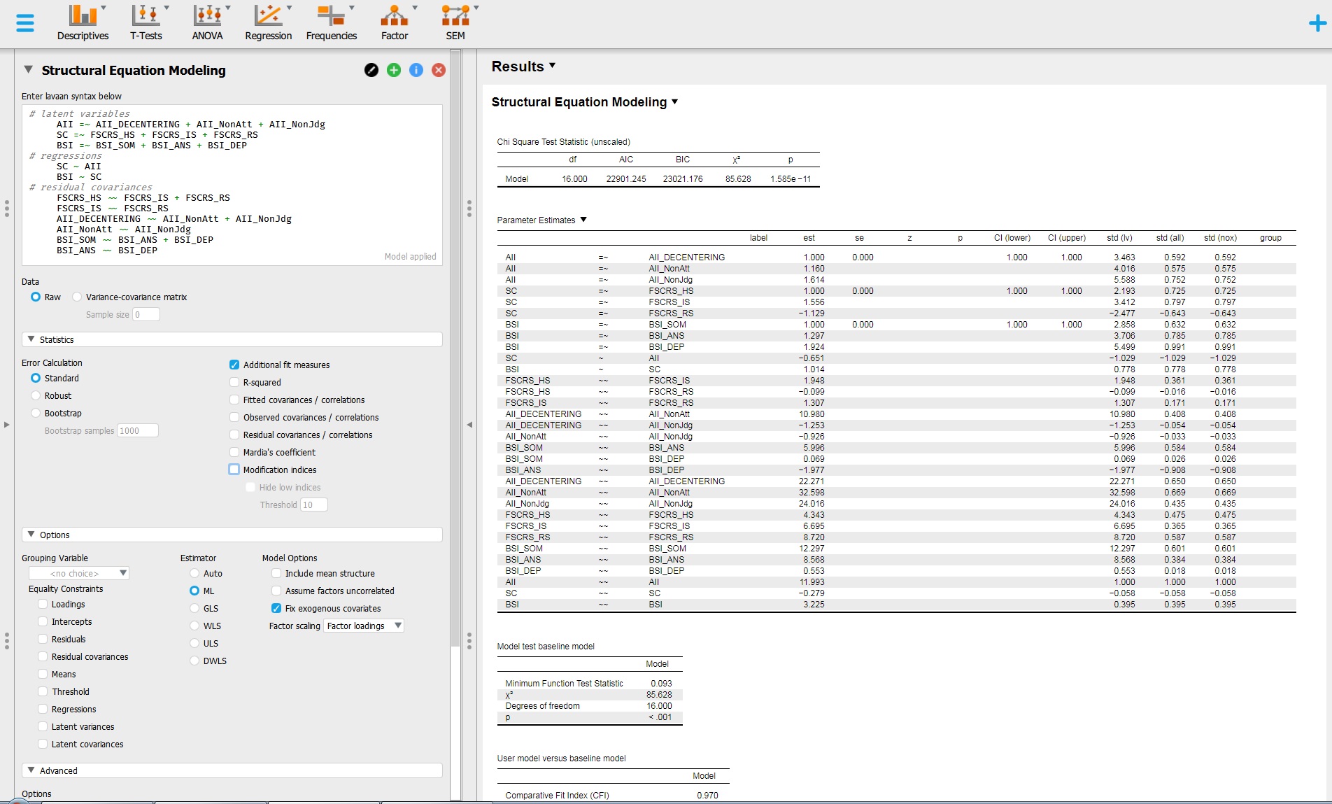Sem Problem With Parameter Estimates · Issue 704 · Jasp Statsjasp Issues · Github