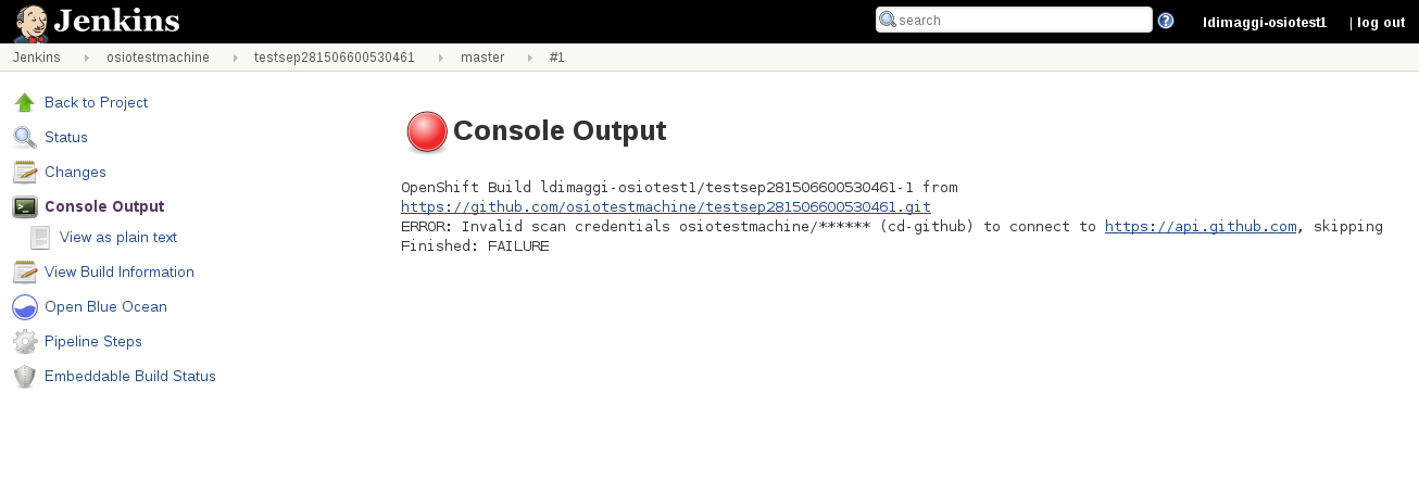 Intermittent issue - Invalid scan credentials (cd-github) to connect to https://api.github.com ...