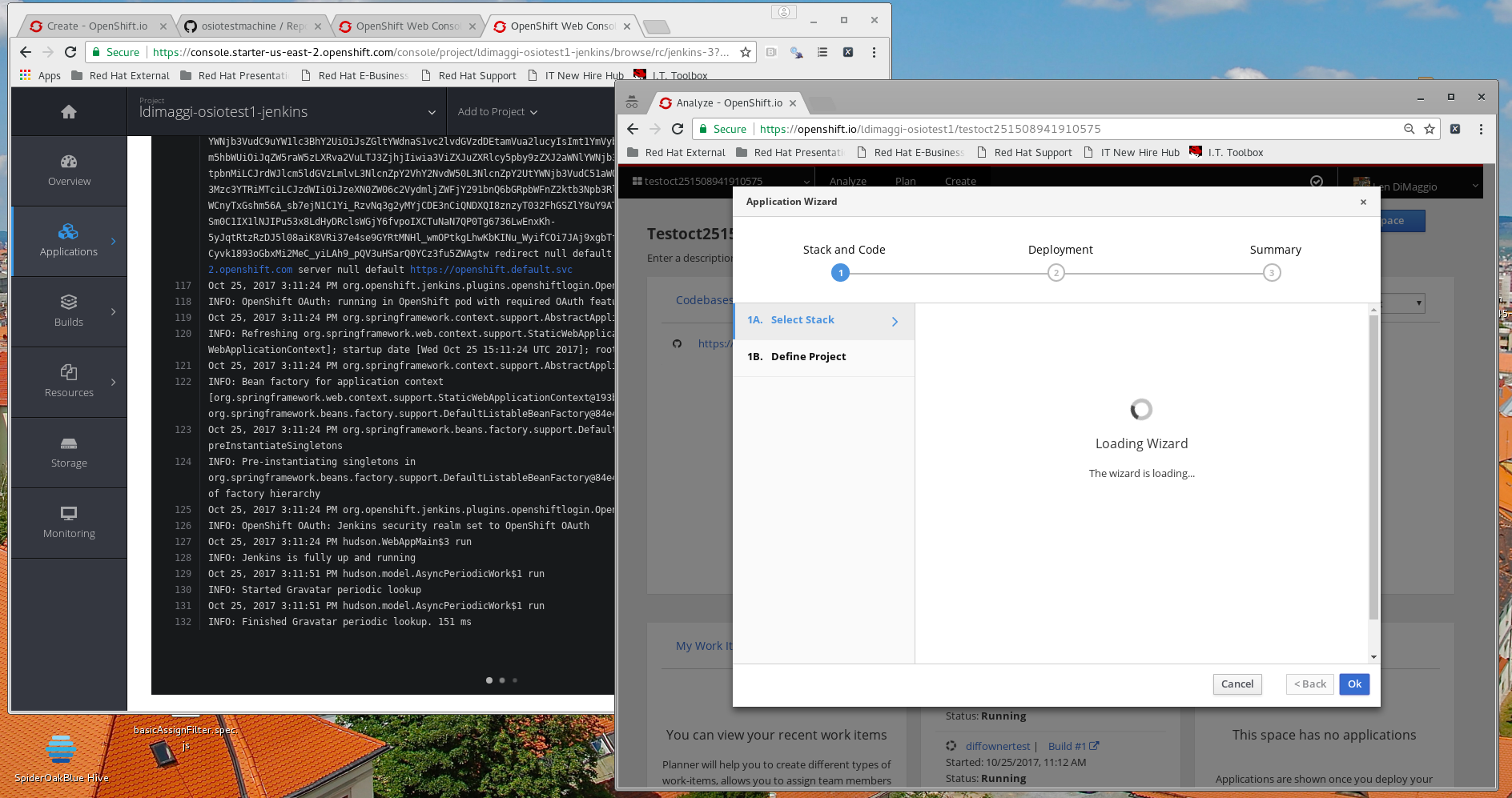 Logged in user is able to view in another user's space - attempts to create projects in another ...