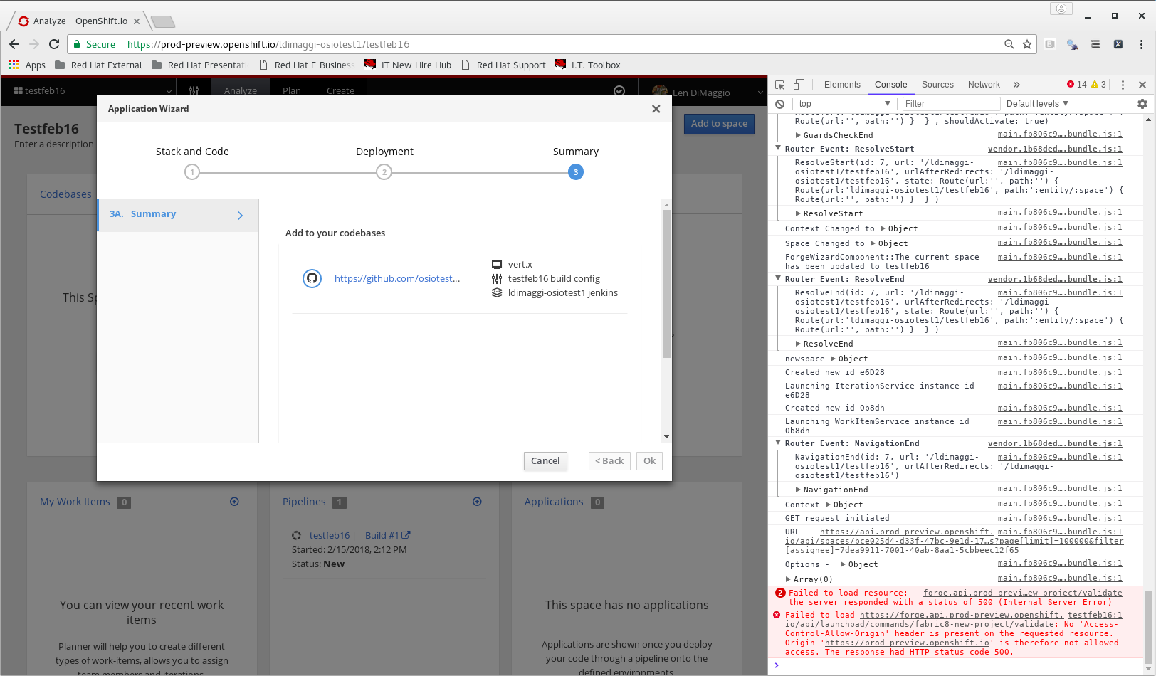 Intermittent/recurring issue being seen randomly - server (500) error seen while creating ...