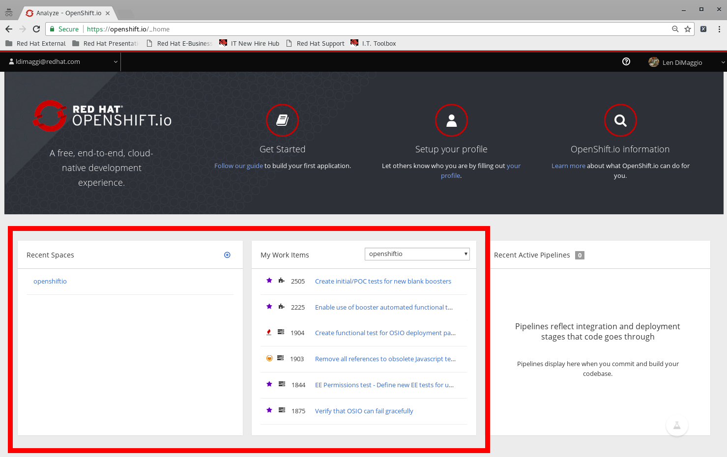 User accounts that have zero spaces fail to fully load dashboard page after login (blocking ...