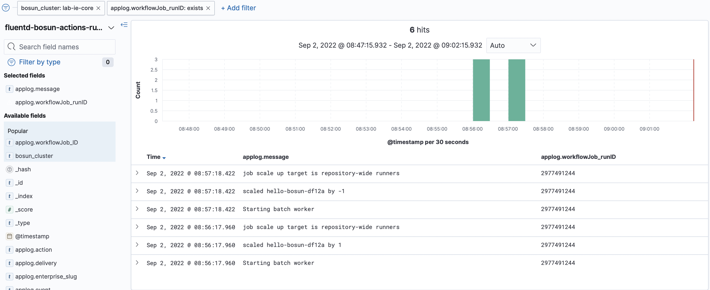 Change Log Format To Json And Add Workflow runID And Workflow Id To